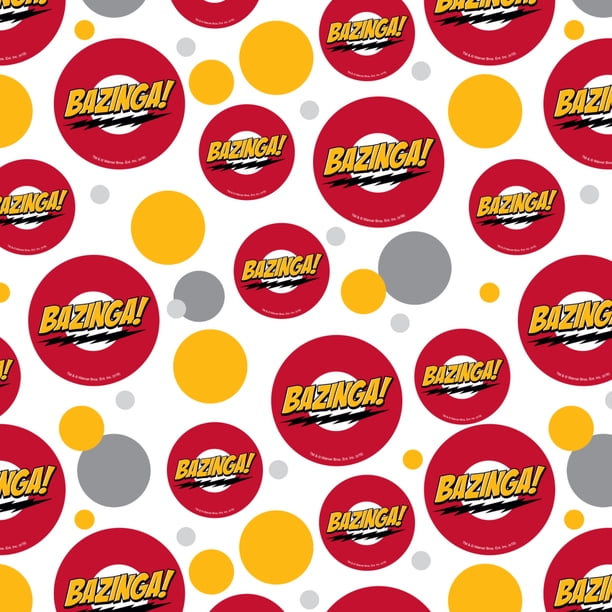 The Big Bang Theory Sheldon Bazinga Premium Gift Wrap Wrapping Paper ...
