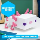 "Paladone Minecraft Axolotl Light, Pixelated Game Room Mood Lamp, 5 ...