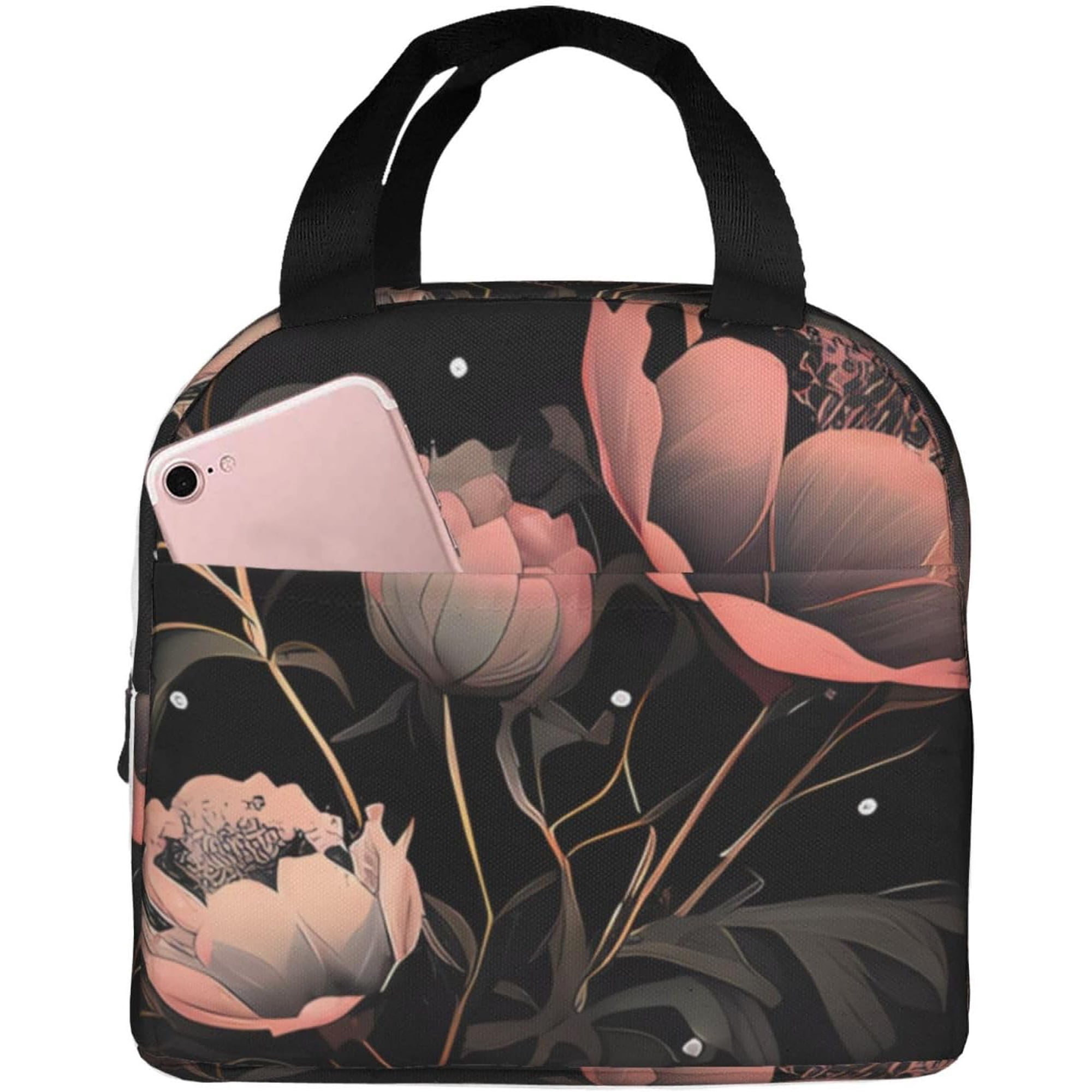 Click here for Fjauoq Blooms In The Dark Insulated Lunch Bag - Ve... prices