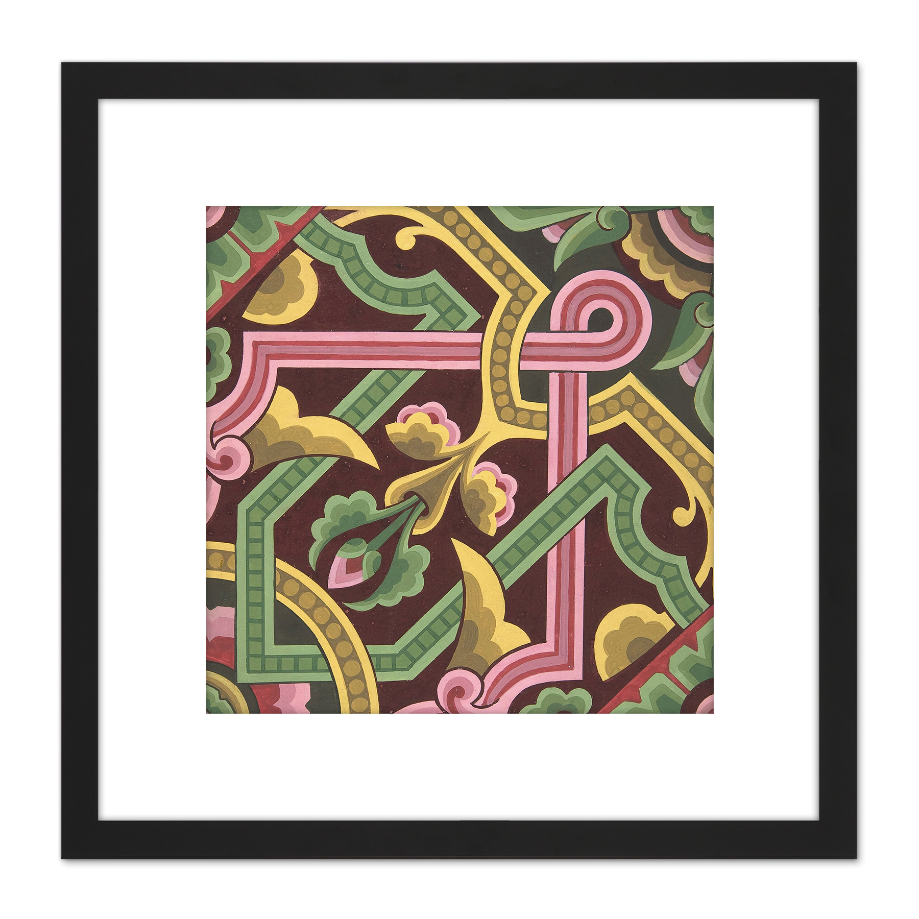 Dresser Ornamental Architecture Pattern Design 8X8 Inch Square Wooden ...