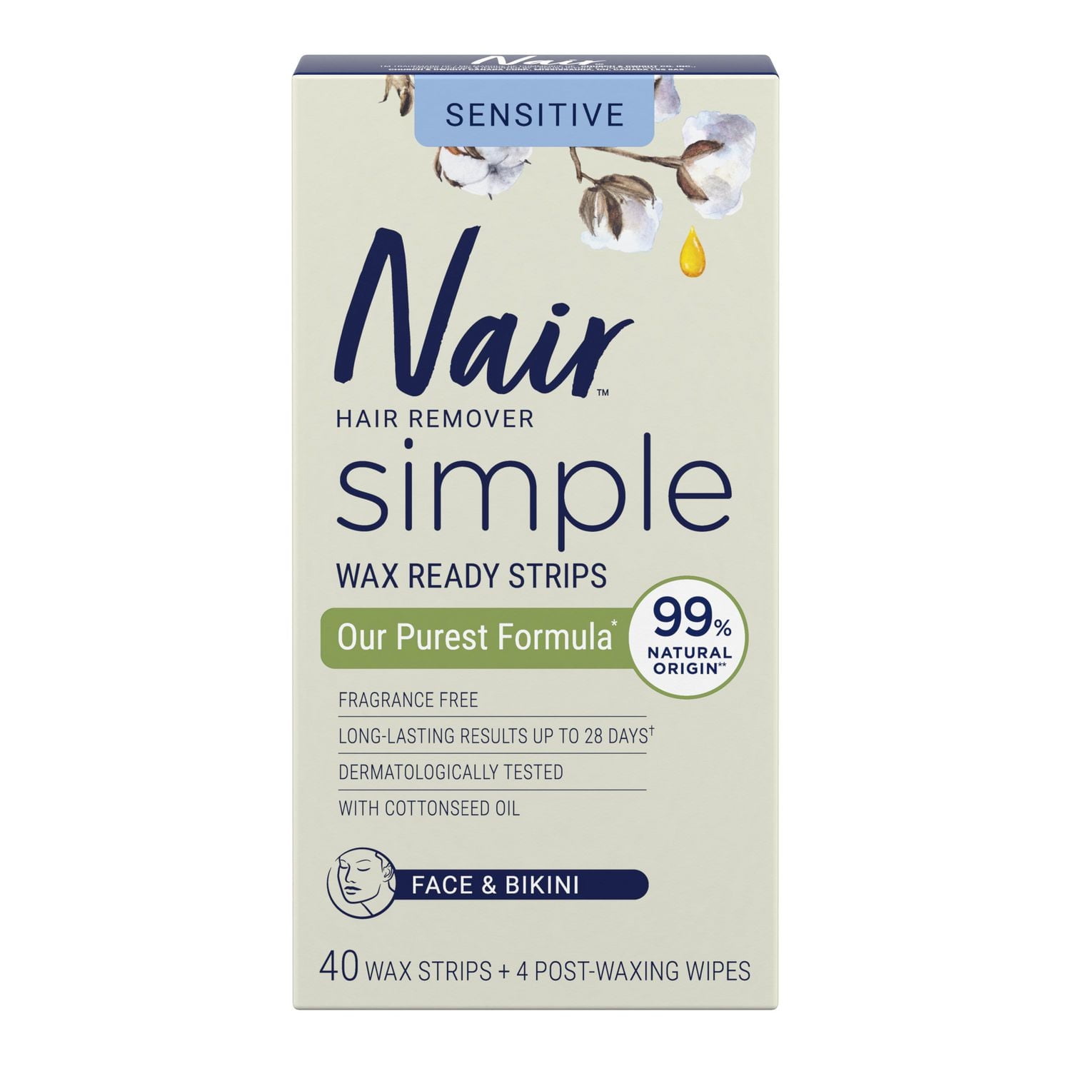 Click here for Nair Simple Wax Strips For Face & Bikini  With Cot... prices