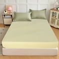 EDHITNR Solid Color Bed Sheet, Light Blue Pink Orange Khaki Green ...