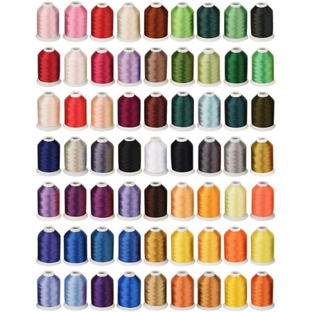 63 Brother Colors Polyester 120d/2 40WT Embroidery Machine Thread for ...