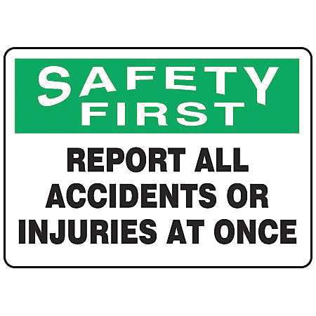 Safety Reminder Sign, Accuform Signs, MFSD932VS, 10"Hx14"W - Walmart.com