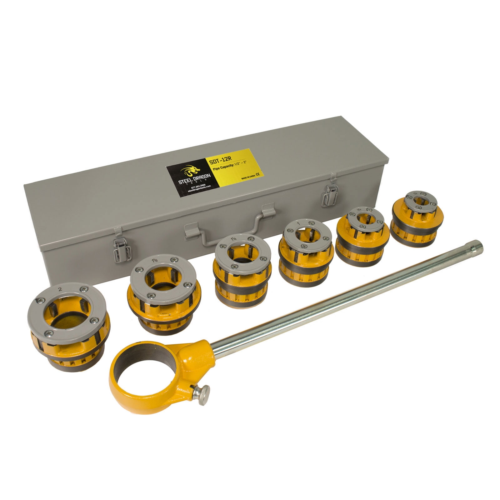 Steel Dragon Tools® 12-R 1/2" - 2" Ratchet Pipe Threader fits RIDGID ...