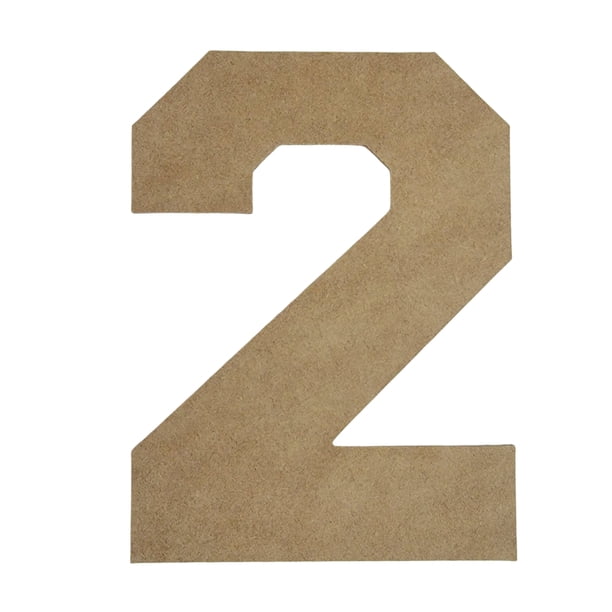 Wooden Number Unfinished, Collegiate Font, Craft Cutout - Walmart.com