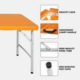 4ft Orange Portable Folding Table Indoor&Outdoor Maximum Weight 135KG ...