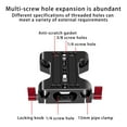 Aluminum Camera Base Plate with 15mm Rod Rail Clamp Baseplate ...