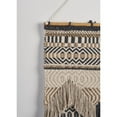 LR Home Rustic Beige / Charcoal 18 in. x 26 in. Geometric Fringed Wall ...