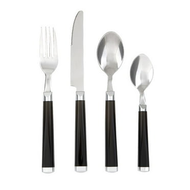 Gibson Art Deco Stainless Steel Flatware Silverware Set with Rack, 20 ...