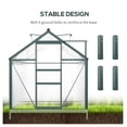6x10' Greenhouse Outdoor Polycarbonate Walk-in Garden Greenhouse - Dark ...