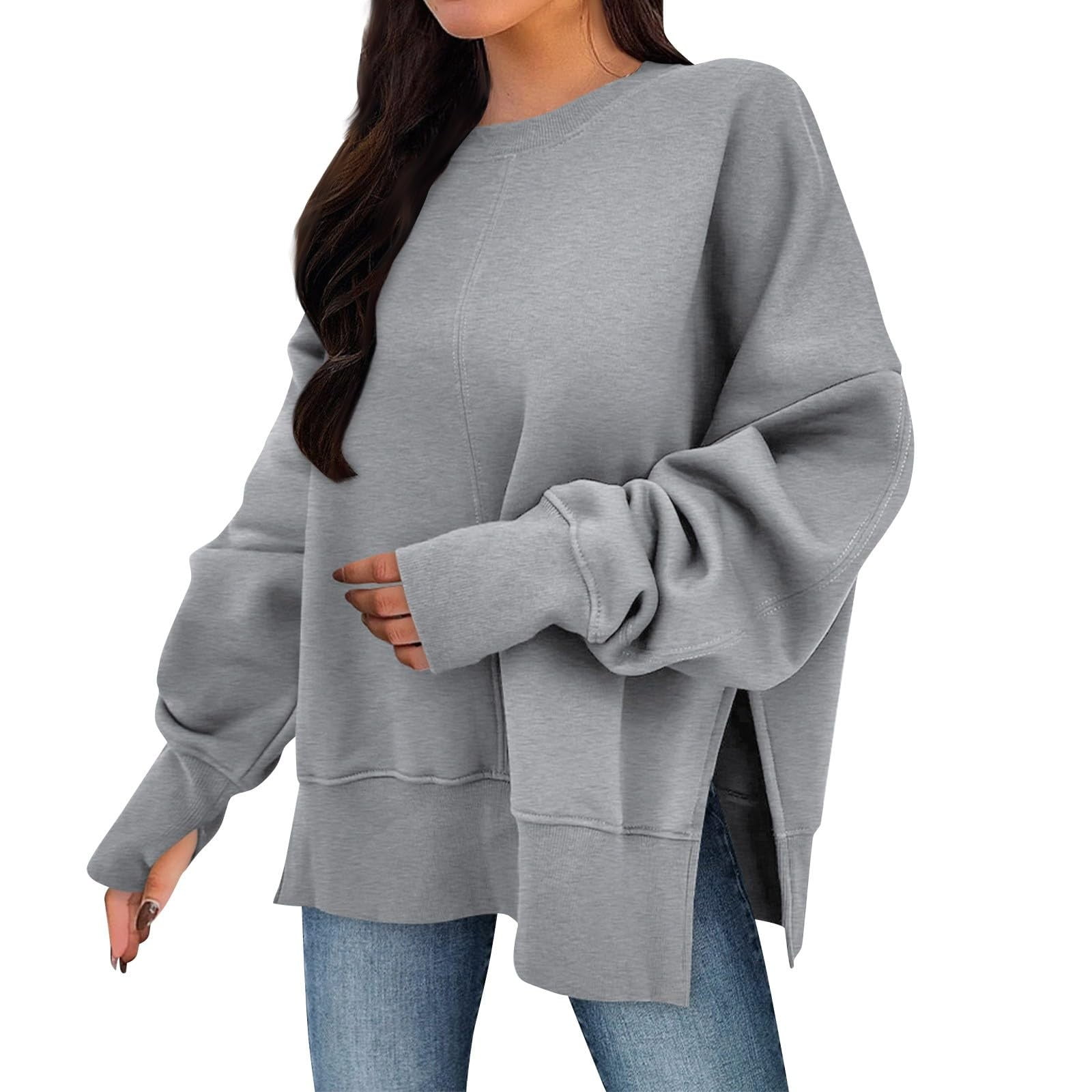 Click here for Timegard Womens Sweatshirt Long Sleeve Side Split... prices