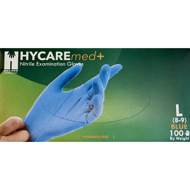 Hycare Medical Examination Gloves, Nitrile Powder Free, Pack of 100 ...