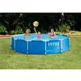 INTEX Quick Set Round Metal Frame Above Ground Pool, 12ft x 30in with ...