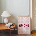 Affixzi Amore Pink Wall Art, Romantic Typography Print, Modern ...