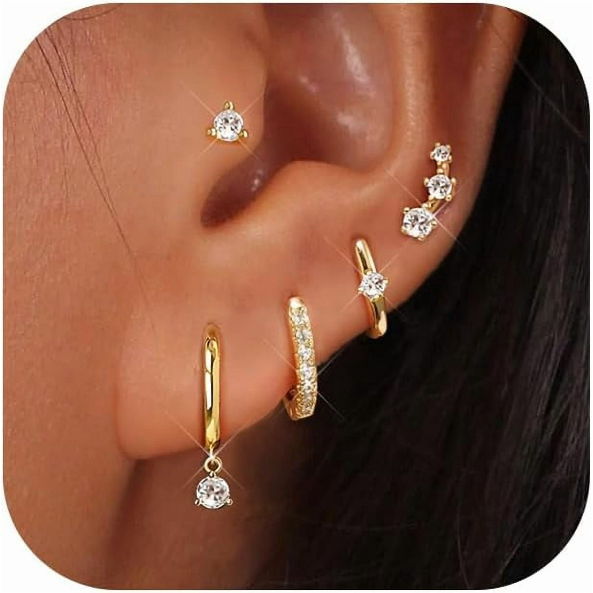 Click here for Rejoda-Gold Hoop Earrings Set For Women  14k Gold... prices