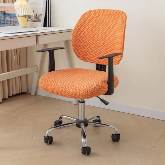 CZL Jacquard Office Chair Cover, Stretch Removable Desk Chair Covers ...