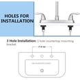 2 Handle Kitchen Faucet, 3 Hole Kitchen Sink Faucet with Water Supply ...
