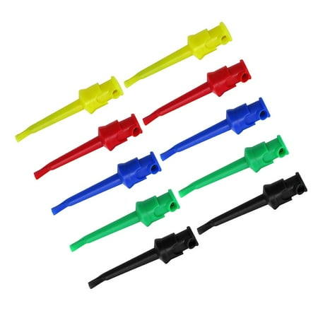 Wire Test Probe Hooks Clips Grabbers Connector - Pack of 10 | Walmart ...