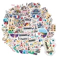 35pcs Charming Paris Stationery Stickers Colorful Travel Stickers ...