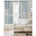 Blue Coastal Turtle Blackout Curtains 54 Inches Long, Ocean Coral ...