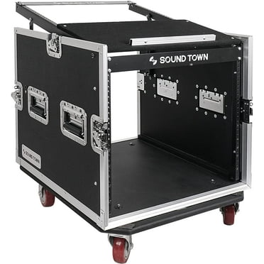 Sound Town 16U PA DJ Rack/Road ATA Case with 11U Slant Mixer Top, 20 ...