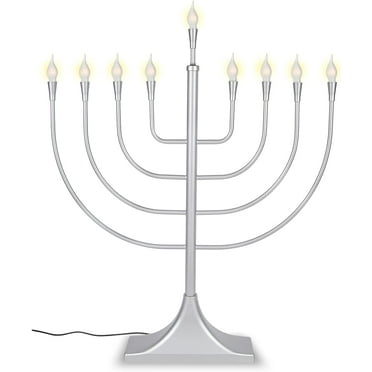 Knesset Style LED Electric Menorah with Orange E12 Bulbs - 12 Tribes ...