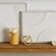 Bouclair Blanc Cadre ton sur ton abstrait 16 X 20 po (40.64 X 50.8 cm ...