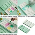 9 Wells Paint Palette Paint Mixing Tray 9 Compartments Ceramic Palette ...