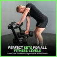 550 lbs Rubber Hex Dumbbell Set with Rack (5-50 lbs) - Home Gym Fitness ...