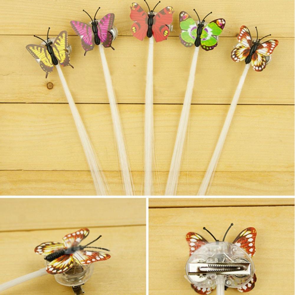 5pcs Butterfly Hairpin,Gradient LED Light Hairpin Braid,Flasher Braid ...