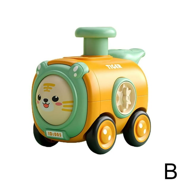 Interactive Inertial Toy Car with Whistle and Changeable Face - Durable ...