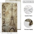 2 Pack Retro Eiffel Tower Hand Towels for Bathroom,Soft Absorbent ...