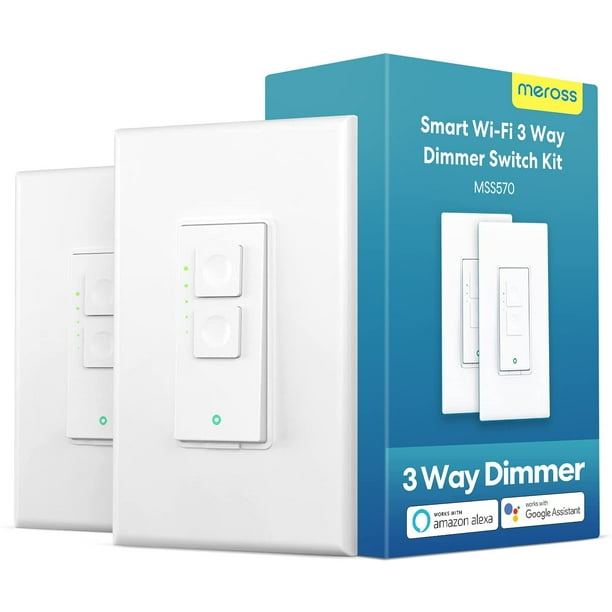 Smart 3 Way Dimmer Light Switch Kit, Meross WiFi Dimmer Switch ...