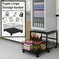 Natwind 19.7x19.7in Mobile Mini Fridge Stand with Large Capacity ...