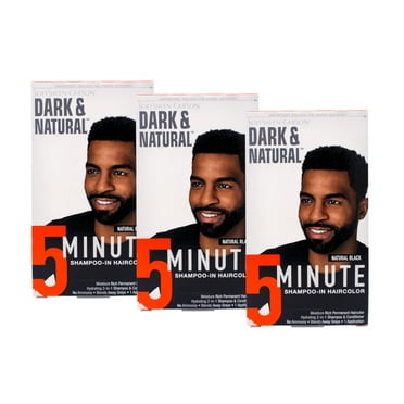 Dark & Natural Men's 5 Minute Hair Color, Jet Black, 6 Pack - Walmart.com