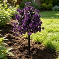 Miwamany Artificial Dandelion Ball Topiary Tree, Realistic Faux Purple ...