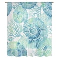 Blue Conch Sheer Curtains 108 Inches Extra Long for Living Room ...