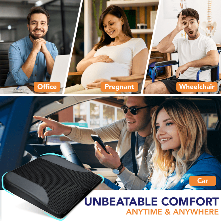 Livtribe Car Seat Wedge Seat Cushion For Car | Tailbone Pain Relief ...