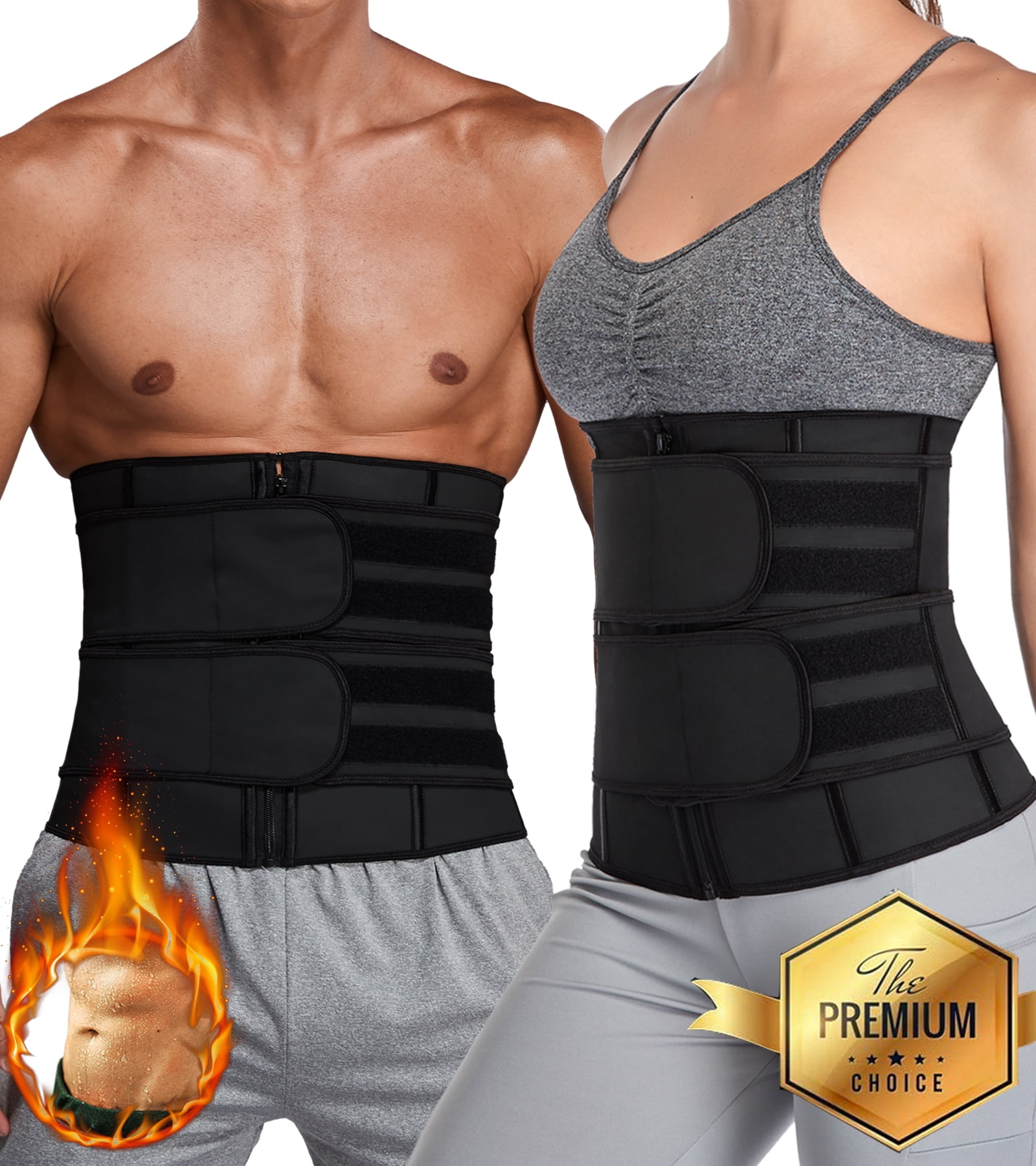 QRIC Waist Trainer Trimmer for Women & Men Tummy Control Shapewear ...