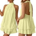 XFeng Women's Chiffon Drop Waist Wedding Guest Dresses Ruffle Summer ...