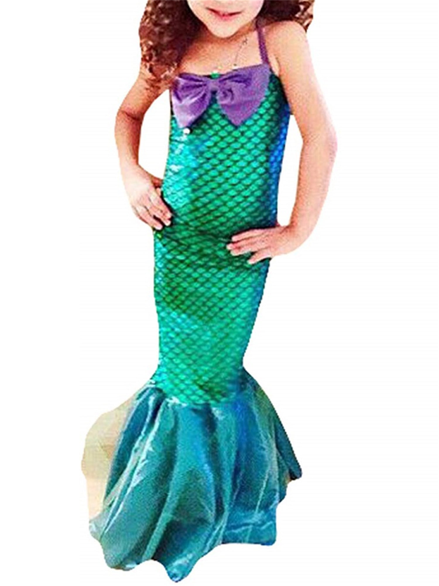 Inevnen Little Girls Ariel Sequin Mermaid Princess Dresses Costume ...