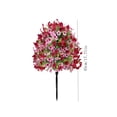 2PCS Artificial Outdoor Flower Bouquets – Realistic Weatherproof Garden ...