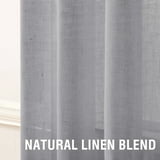 Linen Curtains 70 Inch Length for Living Room Back Tab Rod Pocket ...