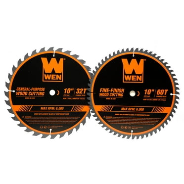 WEN 10-Inch 40-Tooth Carbide-Tipped Professional Woodworking Saw Blade ...