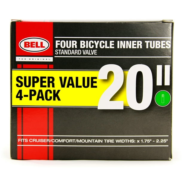 Bell Standard Schrader Valve Bicycle Inner Tube, 20" x 1.75-2.25", 4 ...
