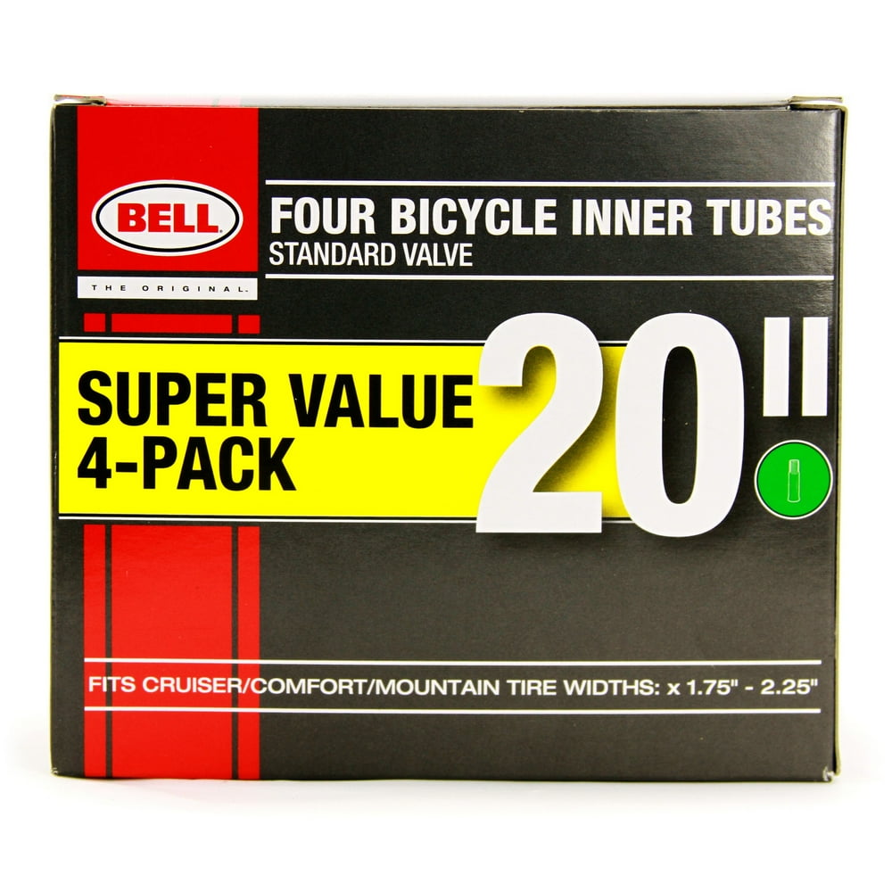 Bell Standard Schrader Valve Bicycle Inner Tube, 20" x 1.75-2.25", 4 ...