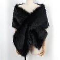 Mifelio Faux Fur Shawl Wraps for Women, Women's Faux Plush Collar Scarf ...