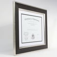 Lawrence Frames 11x14 Black & Silver Document/Certificate Wall Frame with Glass, Matted to 8 ...