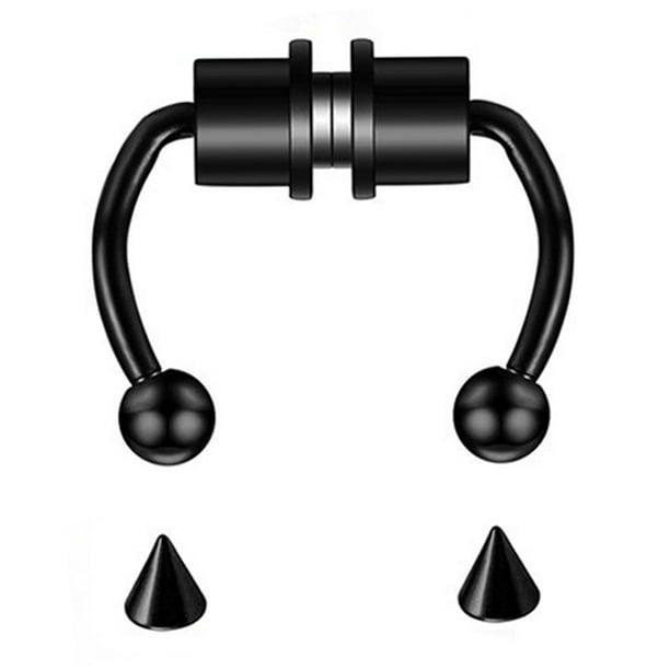 Magnetic Nose Ring Septum Horseshoe Fake Nose Ring Hoop Reusable Non ...